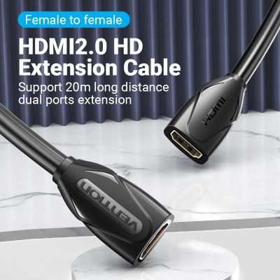 HDMI Cable Extension Female to Female Black - Vention Authorized Store