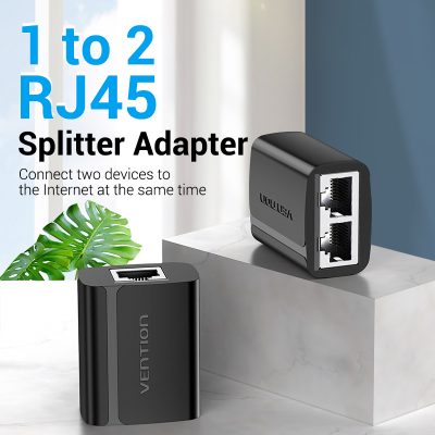 VENTION 1 to 2x RJ45 Splitter Ethernet Adapter - Vention Indonesia