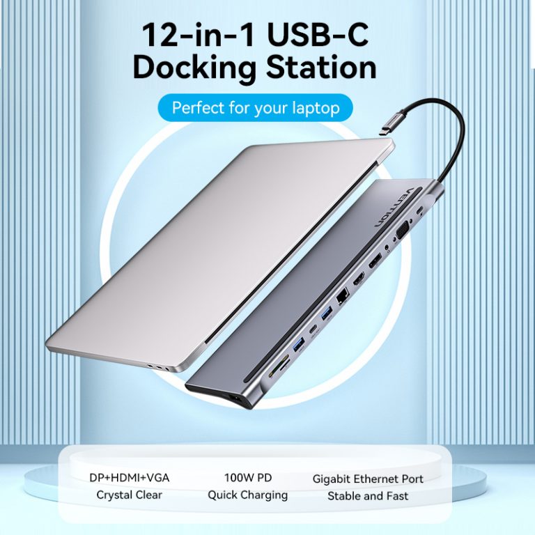 Vention Multiport 12in1 Docking Station - Vention Authorized Store