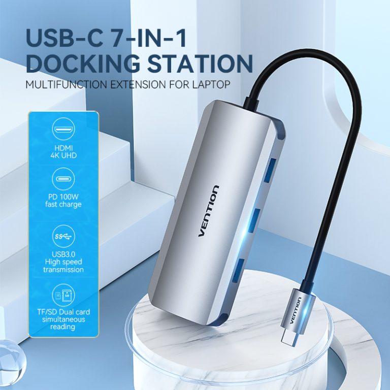 Vention Multiport Hub Usb Type C hdmi Usb 3.0 Card Reader TF SD Power ...