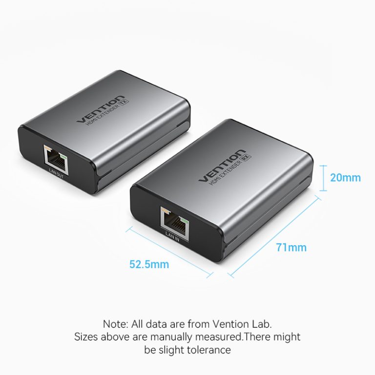 Vention HDMI Extender Via Lan RJ45 Cable up to 50M Gray Metal - Vention ...
