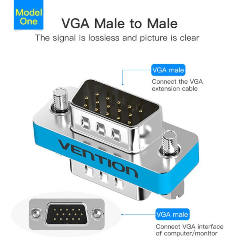 Vention DDA Adapter VGA Male To Female - Vention Authorized Store