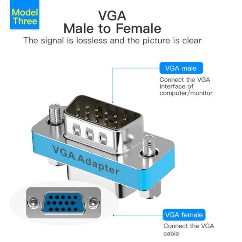 Vention DDC Adapter Gender VGA Female to Female - Vention Authorized Store